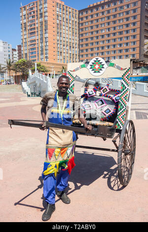 Rickshaw driver, Durban, Natal Province, South Africa Stock Photo - Alamy