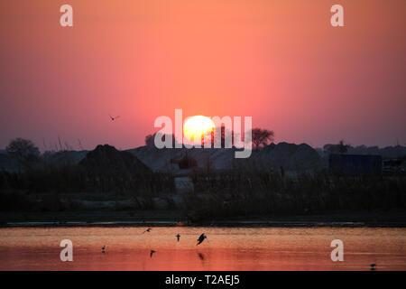 Ghats to the Yamuna river in Vrindavan Stock Photo - Alamy