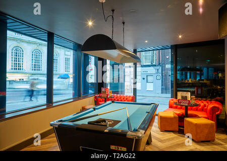 Pool table at RILEYS LIVERPOOL refurbished snooker hall hosting large ...