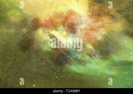Foggy smoke. Colorful mysterious nebula. Abstract background 3d ...