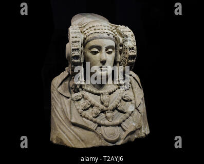 Lady of Elche. 5th-4th century BC. Iberian culture. Limestone female ...