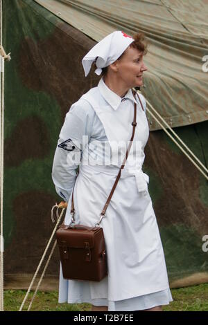 Waffen-SS nurse, Holocaust, Auschwitz-Birkenau, selection ramp Stock ...