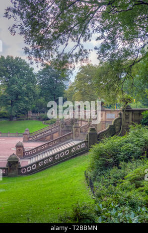 Bethesda Terrace overlooks the Lake and as well as the wooded shores of ...