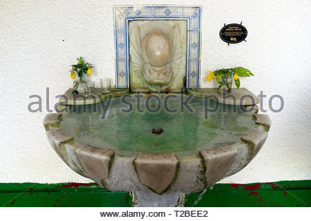 Natural Malvern Hills spring water gushing from the hillside in Stock ...