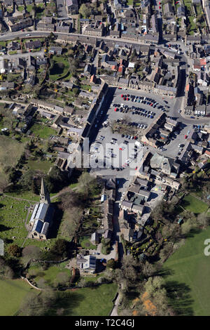 aerial view of Masham town centre, North Yorkshire Stock Photo - Alamy