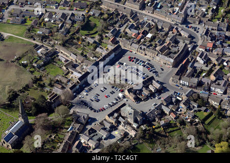 aerial view of the Yorkshire village of Masham, UK Stock Photo - Alamy