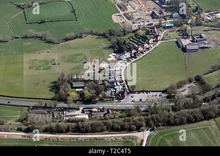 aerial view of North Stainley, a village near Ripon in the Harrogate ...