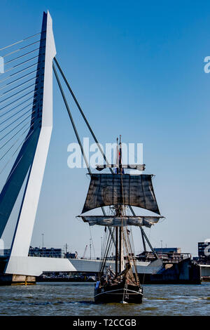 Rotterdam, the Netherlands. 1st April, 2019. Classic sailing ships sail ...