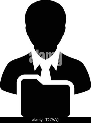 job folder glyph icon vector illustration Stock Vector Image & Art - Alamy