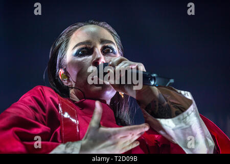 The Norwegian indie pop band Highasakite performs a live concert at ...