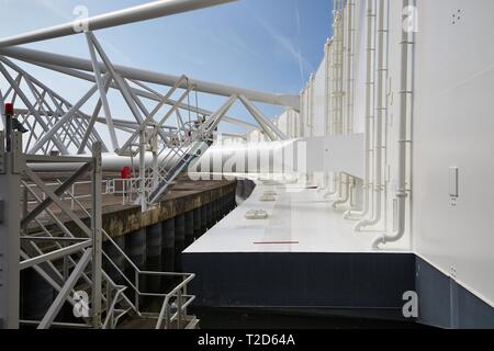 Structure of a movable flood barrier gate Stock Photo - Alamy