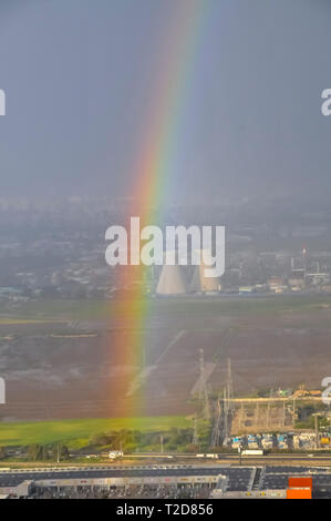 Rainbow over Haifa, Israel in December Stock Photo - Alamy