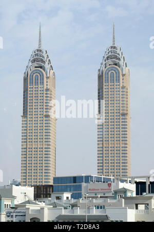 Al Kazim Towers at Dubai, United Arab Emirates Stock Photo - Alamy