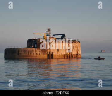 St Helens Fort is a sea fort in the Solent close to the Isle of Wight ...
