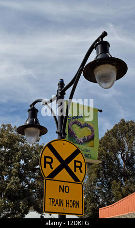 Signs on the railroad Stock Photo - Alamy
