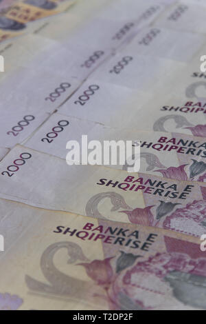 Close up of Albanian LEK. Albania national currency Stock Photo - Alamy