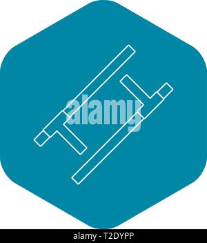 Tonfa weapon icon, outline style Stock Vector Image & Art - Alamy