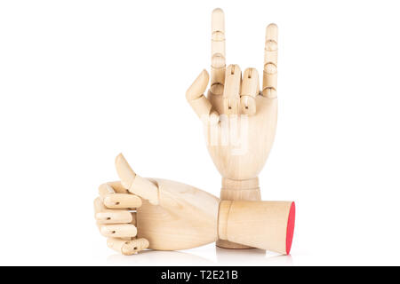 Sign of the horns. deaf sign language isolated on white background ...