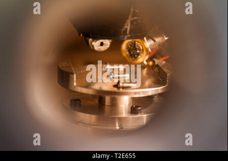 Optical electron microscope. Laboratory instrument, concept of science ...