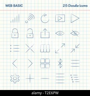 WiFi symbol icon in doodle sketch lines. Electronic computer wireless ...