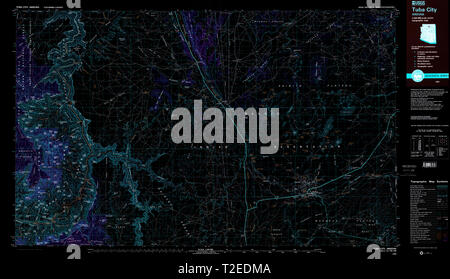 Map of the city of Tuba City, AZ Stock Photo - Alamy
