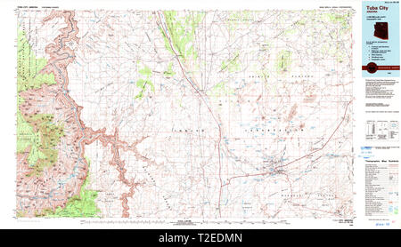 Map of the city of Tuba City, AZ Stock Photo - Alamy