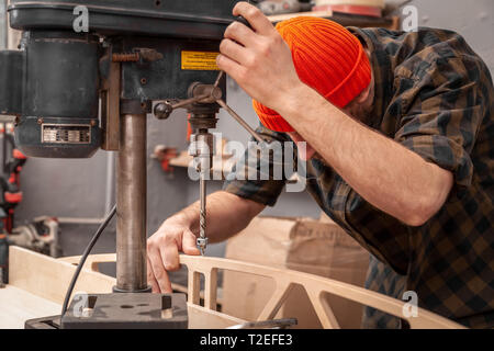 Hand boring machine (Carpentry and Joinery, 1925 Stock Photo - Alamy