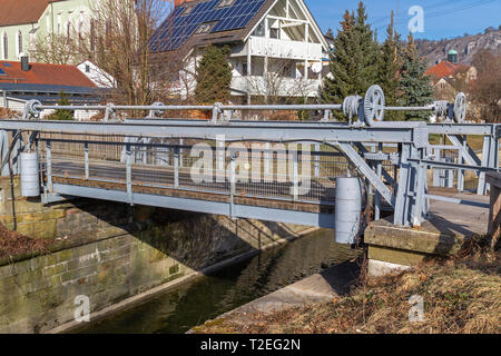 Draw bridge at historic Ludwig Danube Main Canal in Kelheim Stock Photo ...