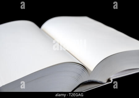 Open blank dictionary, book mockup on white background Stock Photo - Alamy