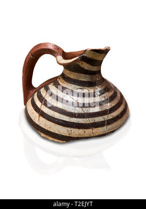 Phrygian terracotta jug fragment decorated with concentric line pattern ...