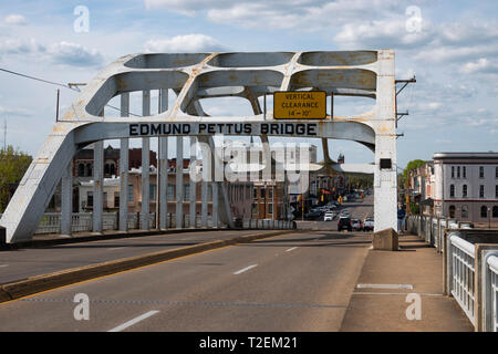 USA Alabama Selma Edmund Pettus Bridge over the Alabama River Site of ...