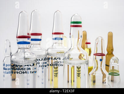 Several vials with medication, conceptual image Stock Photo - Alamy