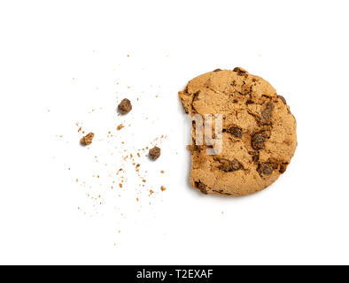 Half eaten chocolate chip cookie Stock Photo - Alamy