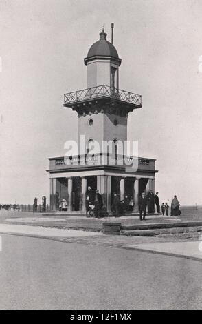 Blackpool tower and lighthouse Stock Photo - Alamy