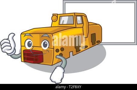 Thumbs up electric train isolated with the cartoon vector illustration ...
