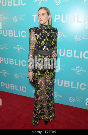 Taylor Schilling attends the premiere of "The Public," at the New York ...