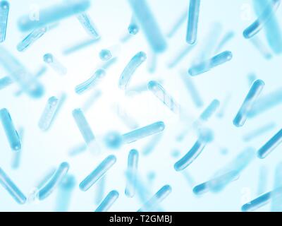 Probiotics Lactobacillus acidophilus. Blue color Stock Photo - Alamy
