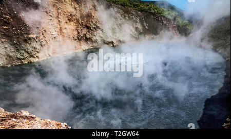 The second largest boiling lake in the world. This is a flooded ...