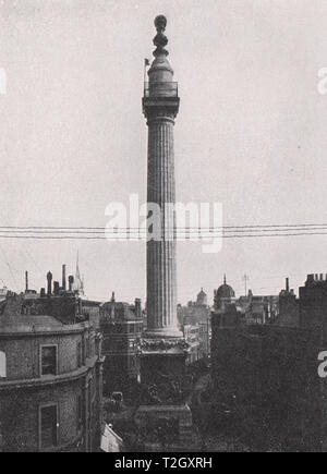 The Monument. Fish Street Hill, London, England, United Kingdom, Europe ...
