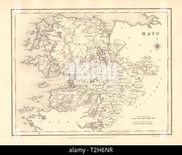 Map of Co. Mayo. County Mayo (1913 Stock Photo - Alamy