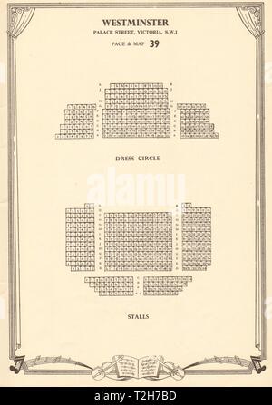 Victoria Palace Theatre, Victoria Street, London. Vintage seating plan 1960 Stock Photo - Alamy