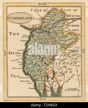 Antique county map of CUMBERLAND by JOHN CARY. Original outline colour ...
