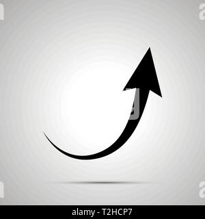 Arrow icon in black. Simple illustration of arrow icon vector isolated ...