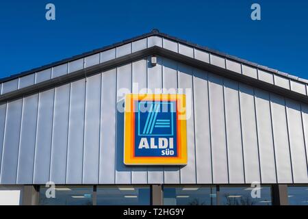 Logo of German supermarket chain Aldi Stock Photo - Alamy