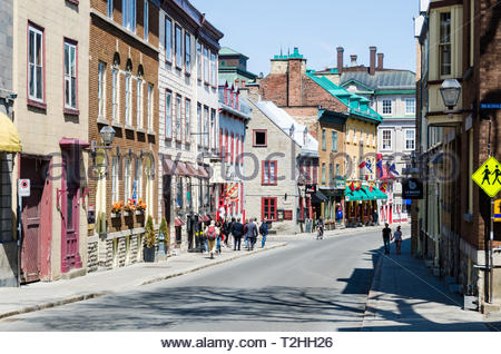 Rue Saint Louis, Quebec City, UNESCO World Heritage Site, Quebec Stock ...