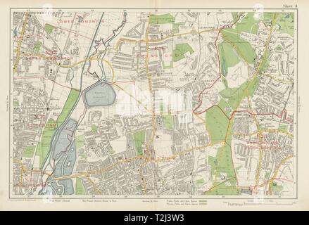 NE LONDON Chingford Walthamstow Edmonton Woodford Tottenham. BACON 1934 ...