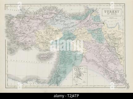 Turkey in Asia. Inset Ruins of Babylon. Levant Iraq. GEORGE AIKMAN 1854 ...