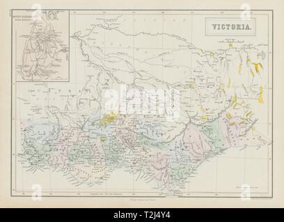 Victoria, Australia. Gold rush districts & Mount Alexander gold region ...