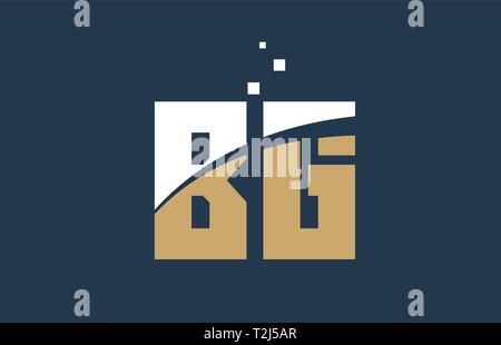 yellow blue BG B G alphabet letter logo icon design suitable for a ...