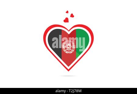 Love typography Afghanistan flag design vector Gold lettering Stock ...